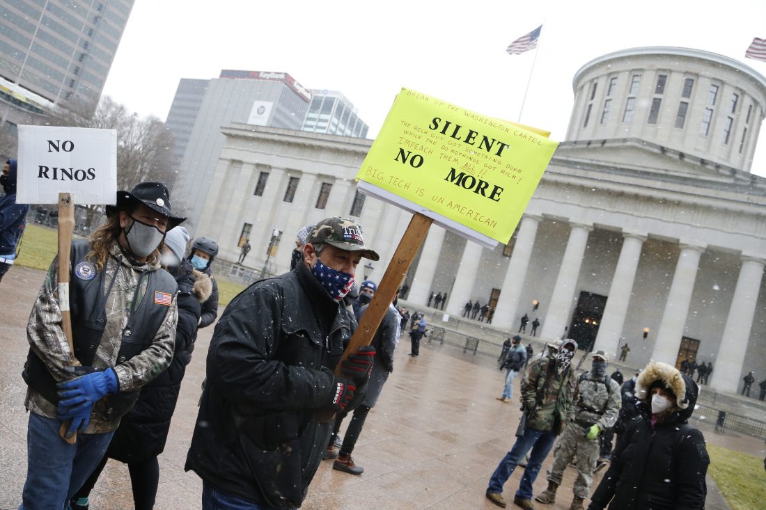 Small Protest Groups Gather at State Capitols | News, Sports, Jobs ...